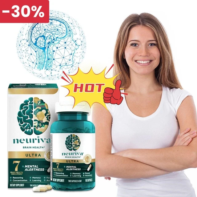 NEURIVA ULTRA BRAIN Health Mental Alertness Memory Focus 60 Capsules ...