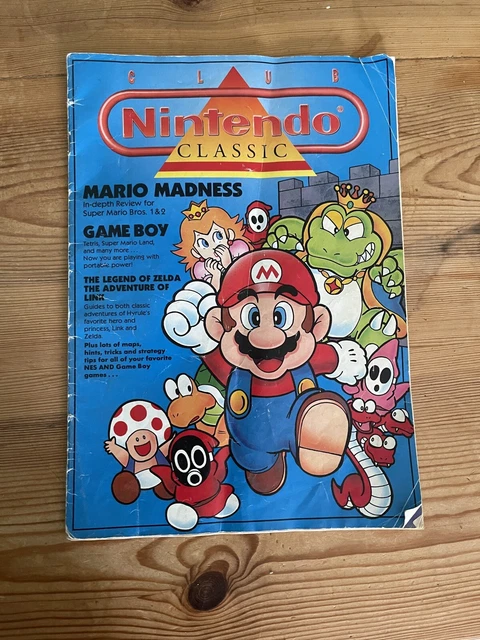 CLUB NINTENDO CLASSIC Magazine 1990 Super Mario Bros Legend Zelda NES ...