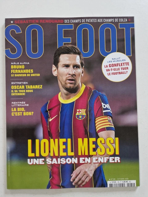 MAGAZINE SPORT FOOTBALL SO FOOT #180 octobre 2020 Lionel Messi EUR 10 ...