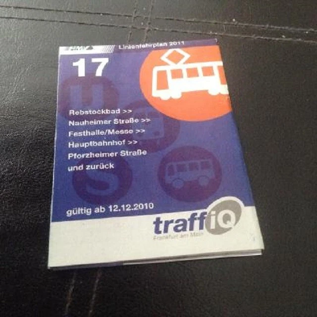 FRANKFURT GERMANY TRAM timetable - incl map of metro rail and tram ...