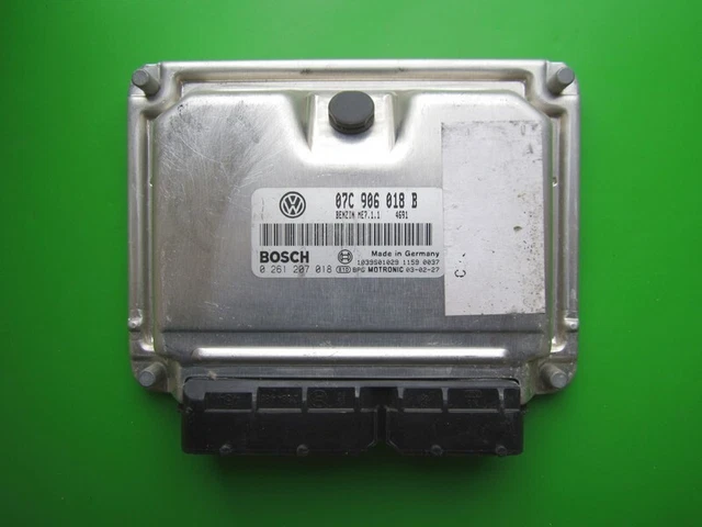 ECU ENGINE CONTROL Unit VW Phaeton 6.0 07C906018B 0261207018 ME7.1.1 ...