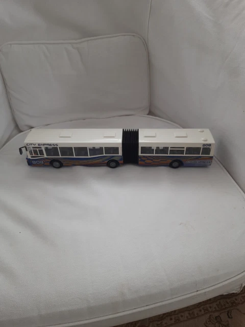 MAJORETTE CITY EXPRESS 808 Bendy Bus Dickie Toys Driver Pull Back ...