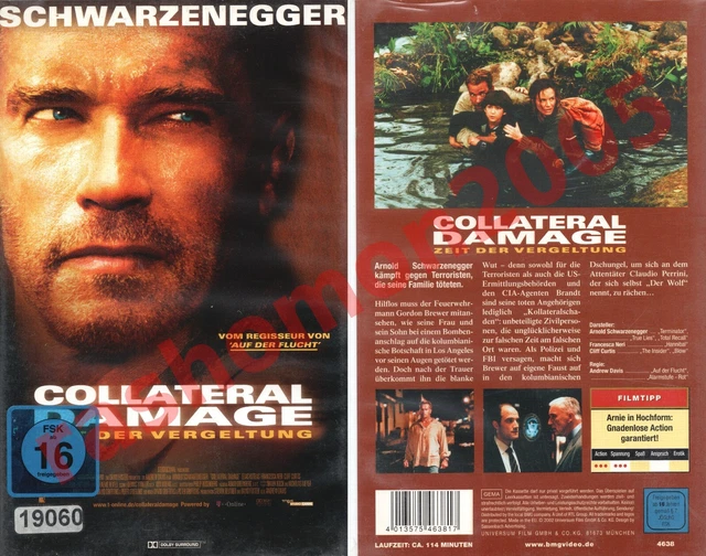 VHS COLLATERAL DAMAGE ZEIT DER VERGELTUNG Arnold Schwarzenegger Grossbox BMG/UFA £8.49 - PicClick UK