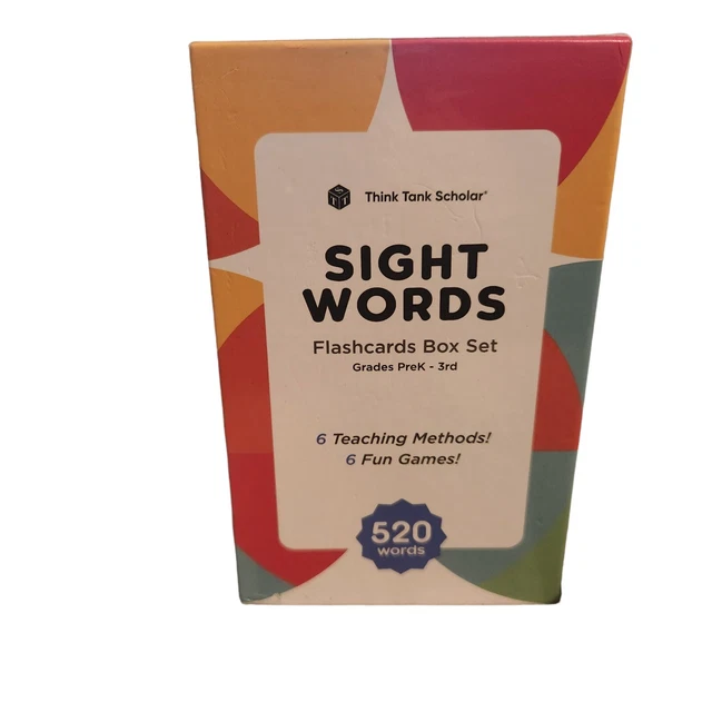 FLASH CARDS THINK Tank Scholar 500+ Sight Words Bundle Kit PK-3rd Grade ...