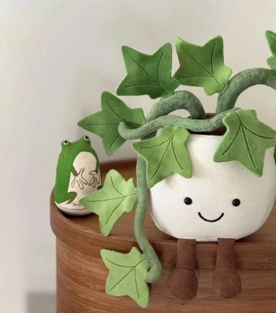 JELLYCAT AMUSEABLES IVY Plant Plush Soft Toy, Small, Washable White ...