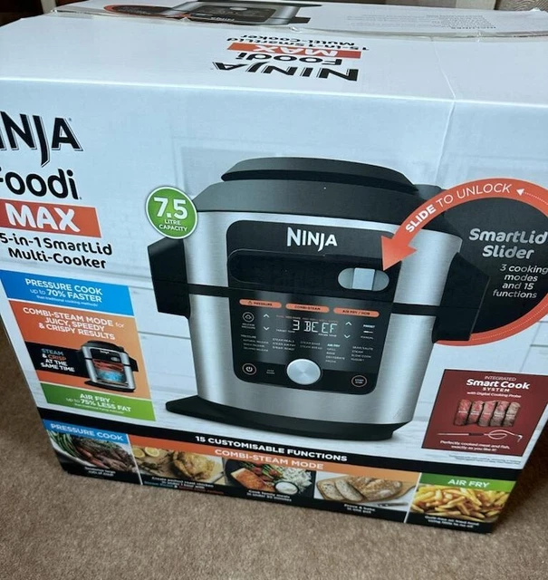 NINJA OL750UK FOODI MAX 15 In 1 SmartLid Multi-Cooker 7.5L Air Fryer Silver NEW £209.99 ...