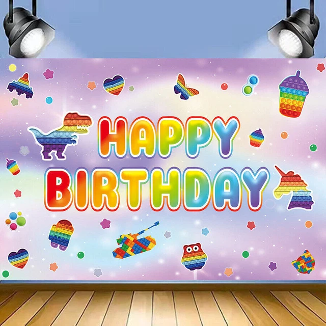 KIDS BACKDROP HAPPY Birthday Photography Background Banner Props ...