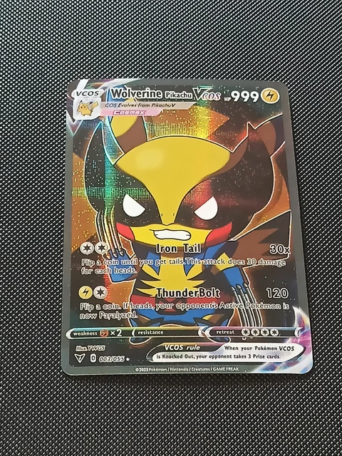 WOLVERINE LOGAN PIKACHU Pokemon Cosplay Carte Card New Holo Prism Manga ...