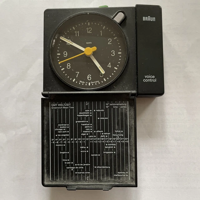 BRAUN VOICE CONTROL Reisewecker Vintage Typ: 4760/AB312 vsl Uhrwerk Ist ...