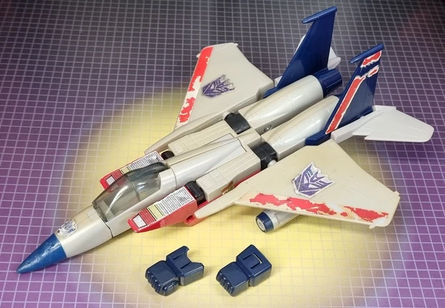 VINTAGE HASBRO TRANSFORMERS G1 Decepticon Seeker Jet Starscream Near ...