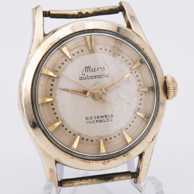 33 MM Ø - Teildefekte Vintage Mars Automatic 22 Jewels Kal. AS 1457 N ...