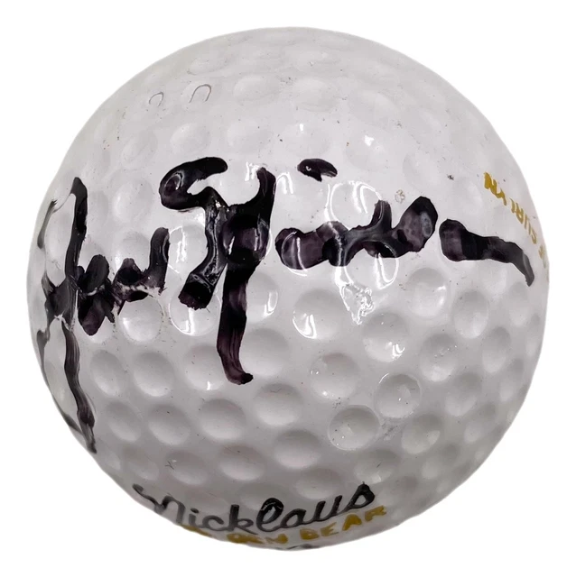 JACK NICKLAUS AUTOGRAFATO Nicklaus D'Oro Orso Golf Ball Bas AC22589 EUR ...