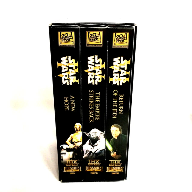 2000 STAR WARS Trilogy VHS Tape Box Set of 3 Number IV V & VI Digitally ...