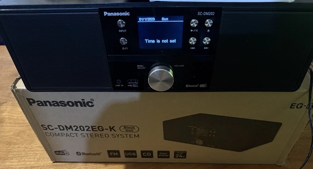 PANASONIC SC-DM202EG-K 24 Watt Mini Hi-Fi System Bluetooth Hi-Fi System ...