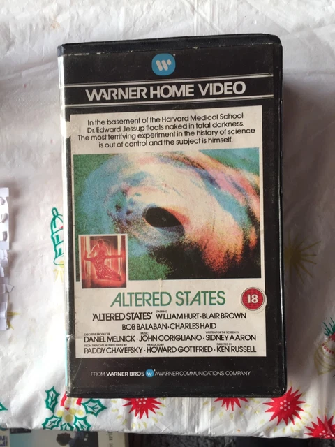 ALTERED STATES RARE VHS VIDEO Original cased Warner Video PRE CERT Ex ...