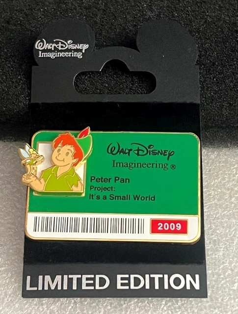 DISNEY WDI IT'S a Small World Peter Pan I.D Badge 2009 LE 300 Cast Pin ...