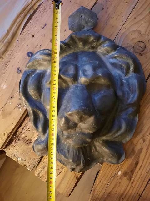TRÈS RARE ÉLÉMENT de faitage, Mascaron à tête de Lion en plomb FRANCE ...