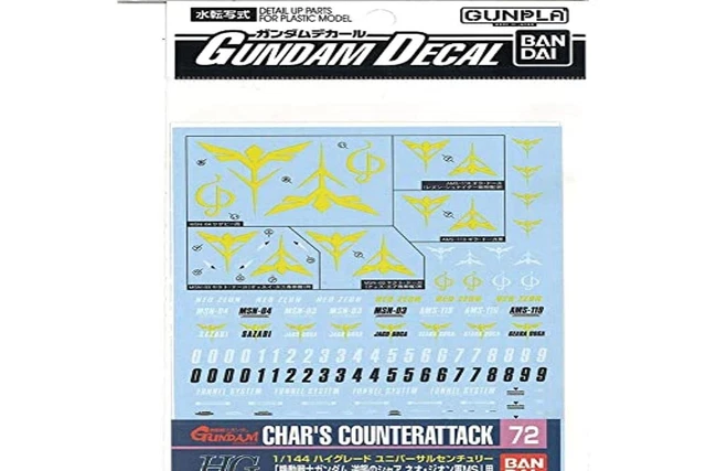 1/144 GUNDAM DECAL HGUC CHAR'S COUNTERATTACK for Neo Zeon (72) $21.87 ...