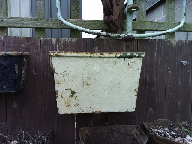 LARGE RECTANGULAR VICTORIAN Cast Iron Rain Hopper Garden Wall Planter £ ...