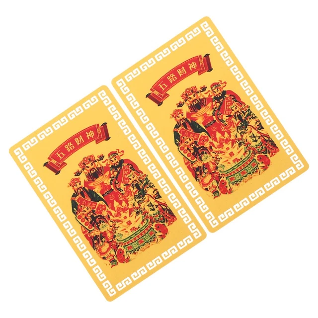 2PCS YEAR OF 2024 Tai Sui Card Gold Amulet Card Tai Sui Traditional ...