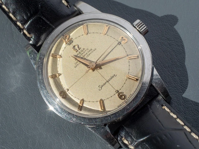VINTAGE OMEGA SEAMASTER Chronometer 2577 bumper Cal 352 RG honeycomb ...