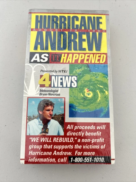 RARE HURRICANE ANDREW As It Happened Channel 4 News 1992 VHS Storm ...