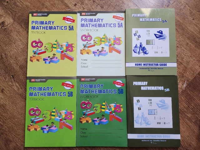 PRIMARY MATHEMATICS GRADE 5 WORKBOOK SET--5A and 5B by Singapore Math ...