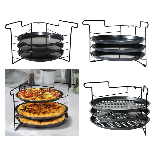 SUPPORT À PIZZA portable perforé pour plaque à pizza, support de ...