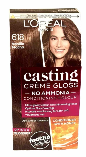 LOREAL PARIS CASTING Creme Gloss Conditioning Color 618 Vanilla Mocha ...