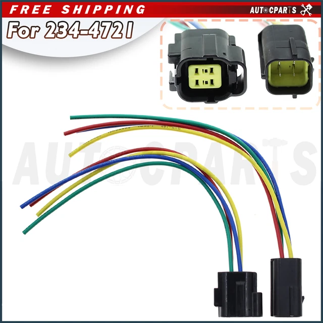 O2 OXYGEN SENSOR 1x Female and Male Connector Plug Pigtail 4-Way For ...