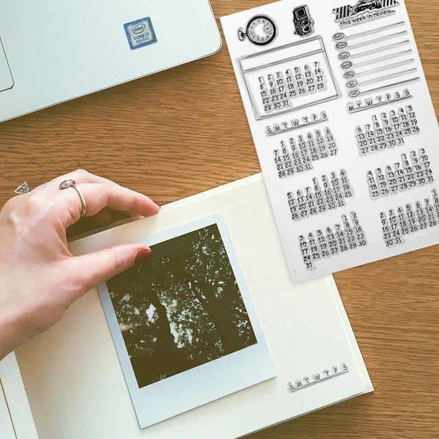 2 PCS DATE Stamp Calendar Stamps Stamper Self Inking Book for ...