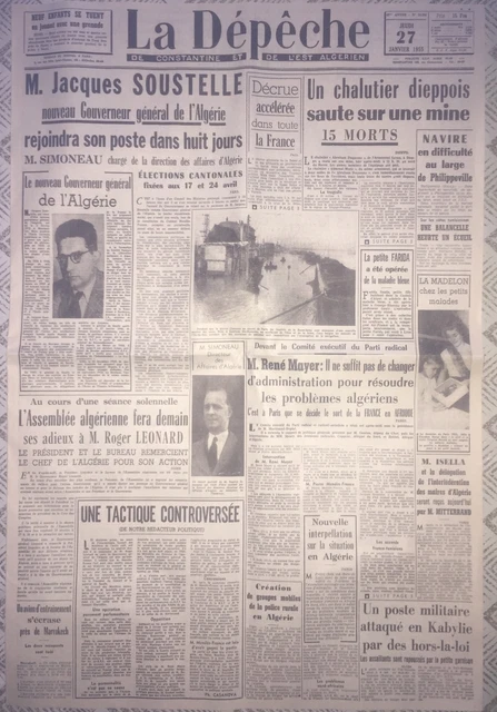 ARCHIVES, JOURNAUX, RÉÉDITION D’exemplaires, Jeudi 27 Janvier 1955, EUR ...