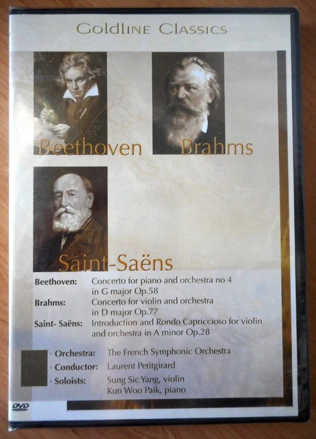 GOLDLINE CLASSICS BEETHOVEN, Brahms, Saint-Saens Classical Music Concert DVD EUR 6,41 - PicClick IT