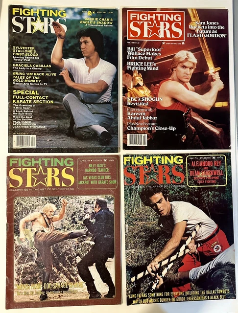 8 VINTAGE FIGHTING Stars Magazines 1970’s -80’s. Contain Bruce Lee ...