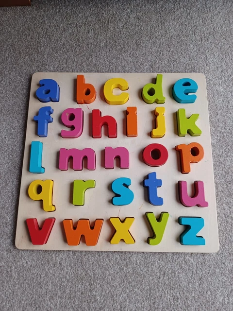 WOODEN ALPHABET/ LETTERS jigsaw puzzle £3.49 - PicClick UK