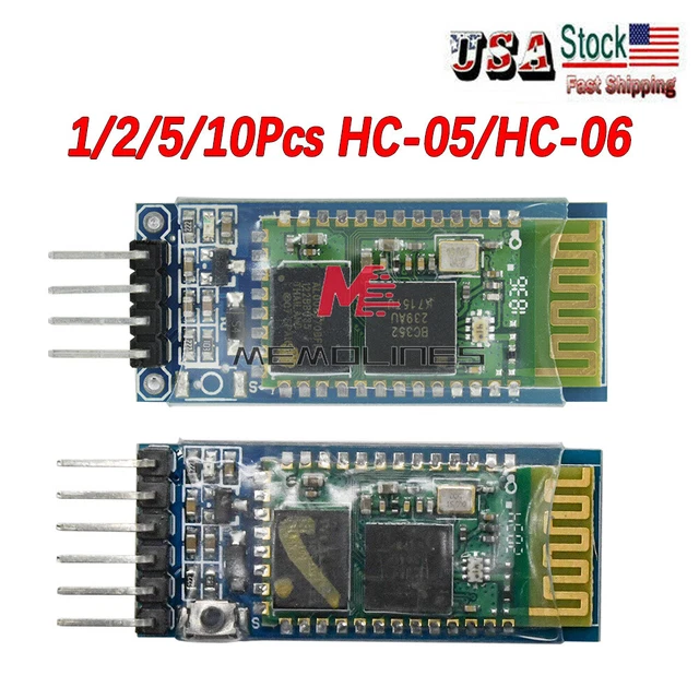 1-10PC HC-05 HC-06 Wireless Bluetooth Transeiver RF Master Module for ...