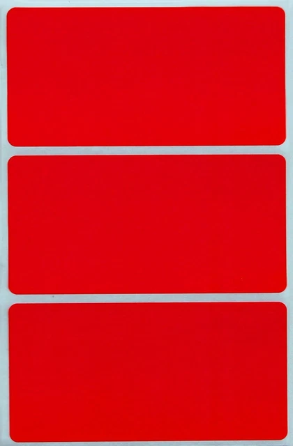 RED COLOR-CODING RECTANGLE Stickers Name Label Tags Marking 45 Pack £2. ...