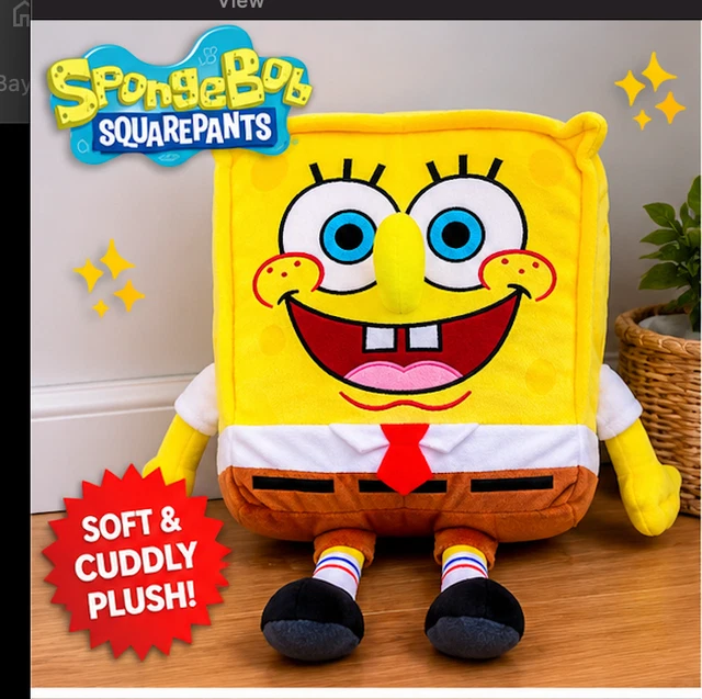 SPONGEBOB SQUAREPANTS PLUSH Soft Toy Teddy Cushion – Large Character ...
