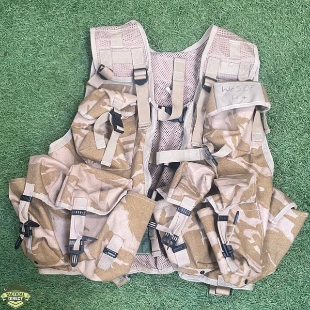 BRITISH ARMY OPS General Purpose Vest Webbing Waistcoat Desert Camo £29 ...