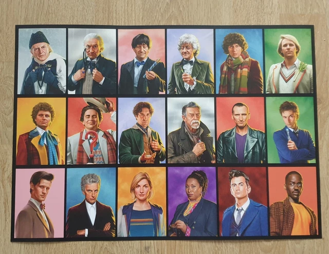DOCTOR WHO ALL The Doctors Updated A3 Poster For The 60th Anniversary ...