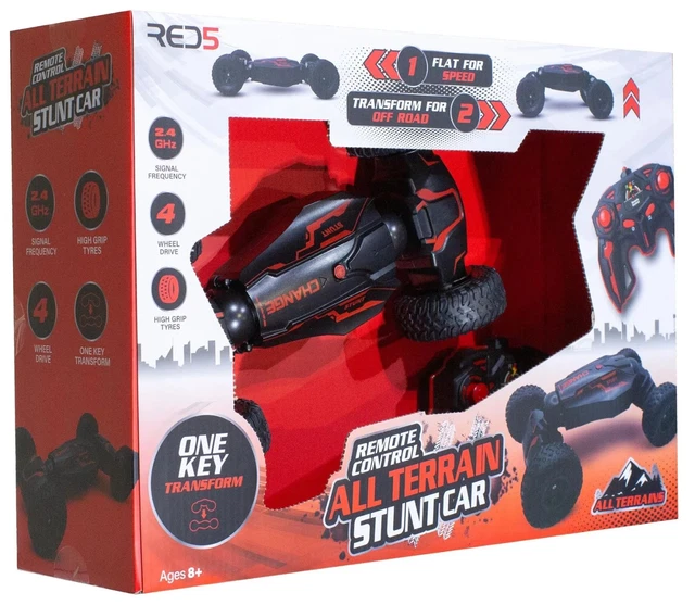 RC TRANSFORMING CAR V2 Remote Control Stunt Vehicle 360 Spin Flip Toy £ ...