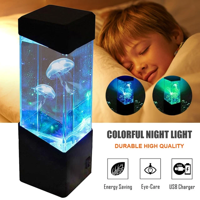 LED JELLYFISH TANK Night Light Color Changing Aquarium Electric Mood ...