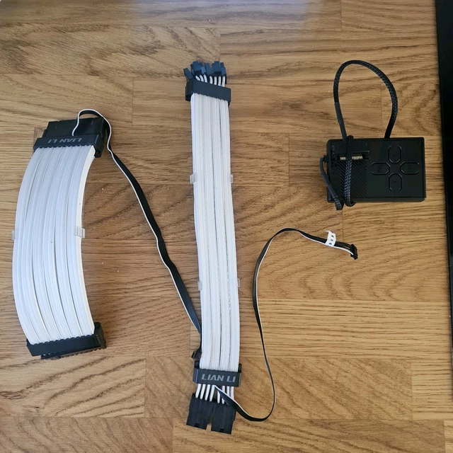 LIAN LI STRIMER Plus Double 8pin + 24pin Motherboard RGB Cable + Remote ...