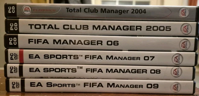 6 × PC Games EA Sports Fifa Manager 06, 07, 08 ,09 /Total Club Manager ...