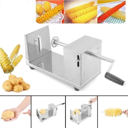 SPIRAL POTATO SLICER Chipper Potatoes Chips Cutter Machine Tornado ...