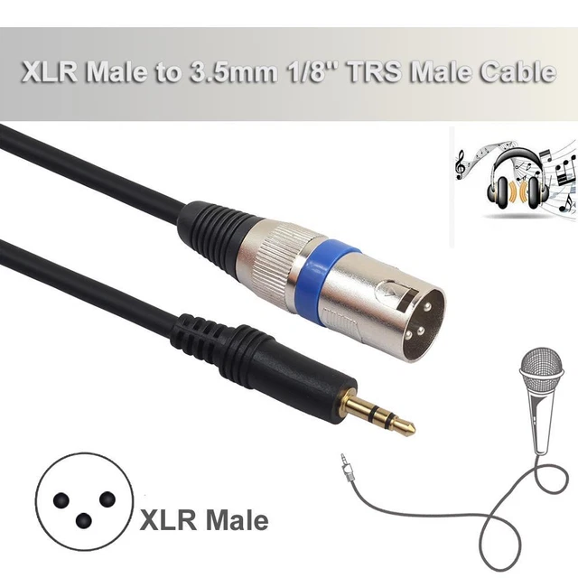 3M/9.84FT 3.5MM STEREO Male Plug to 3 Pin XLR Male Mic Audio Cable $13. ...
