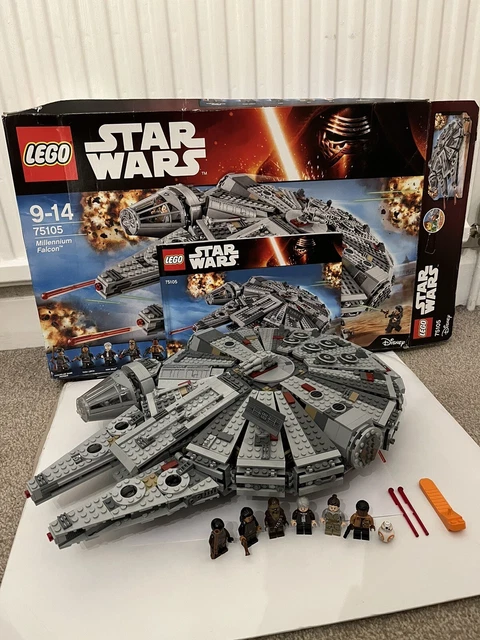 LEGO STAR WARS 75105 Millennium Falcon The Force Awakens 100% Complete ...