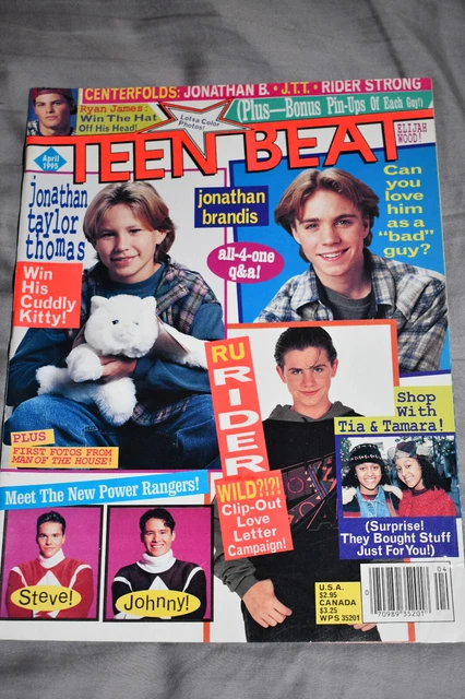 RARE COMPLETE TEEN Beat Magazine April 1995 JTT, Jonathan Brandis ...