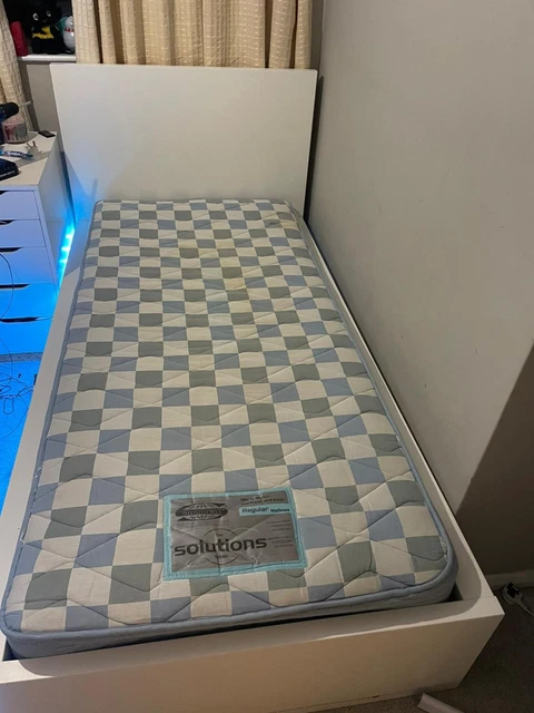 IKEA MALM SINGLE Bed & Mattress £26.72 - PicClick UK