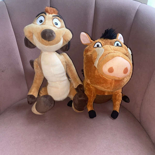 DISNEY THE LION King Timon & Pumbaa Set Plush Soft Toy Plushie £15.00 ...